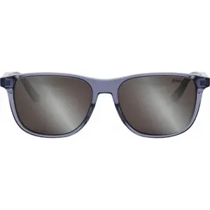 Dior Rectangular Sunglasses Shiny Light Blue/smoke