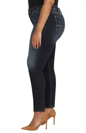 SILVER JEANS CO. Suki Curvy Fit Mid-rise Slim Straight Leg Jeans