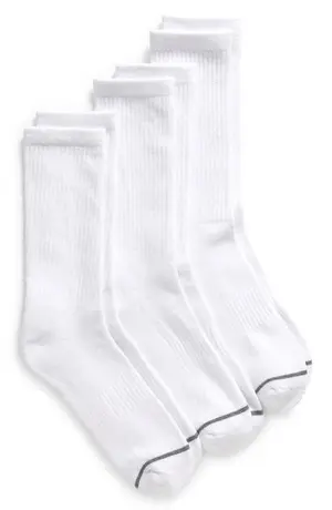 Nordstrom Everyday Crew Socks 3-pack - White