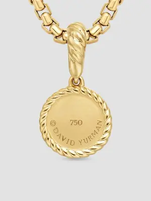 David Yurman Evil Eye Amulet In 18k - Emerald