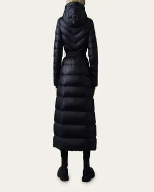 Mackage Calina Zip-front A-line Down Coat - Black