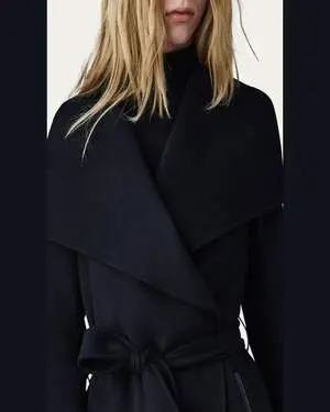 Mackage Mai Wool Wrap Coat - Black