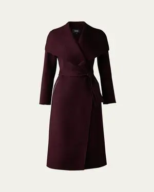 Mackage Mai Wool Wrap Coat - Garnet