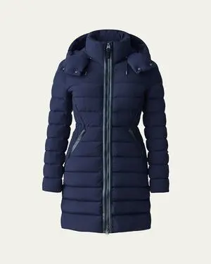 Mackage Farren Lightweight Down Coat - Navy