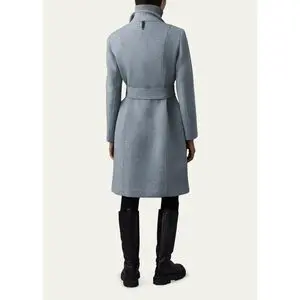 Mackage Norita Belted Wool Wrap Coat - Black