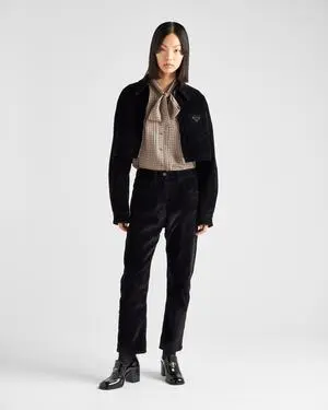 Prada Velvet Denim Blouson Jacket