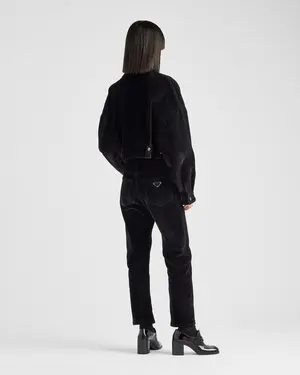 Prada Velvet Denim Blouson Jacket