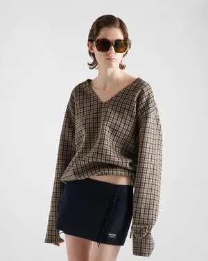 Prada Cashmere Mini Skirt