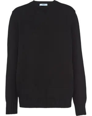 Prada Wool And Cashmere Crew-neck Sweater - Black