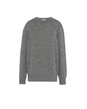 Prada Wool And Cashmere Crew-neck Sweater - Grey