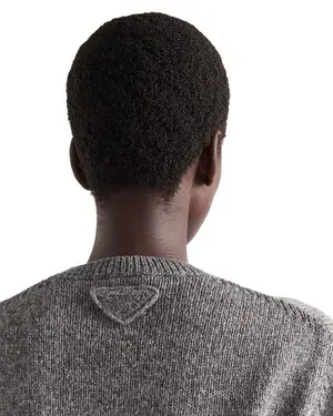 Prada Wool And Cashmere Crew-neck Sweater - Grey