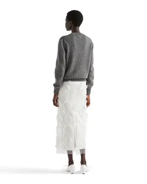 Prada Wool And Cashmere Crew-neck Sweater - Grey