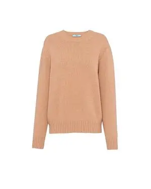 Prada Wool And Cashmere Crew-neck Sweater - Brown