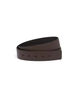 Prada Reversible Saffiano Leather Belt Strap - Brown