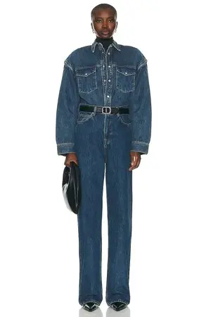 Wardrobe.NYC Denim Low Rise Straight Leg - Indigo