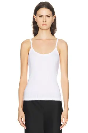 LESET Pointelle Classic Tank Top - White