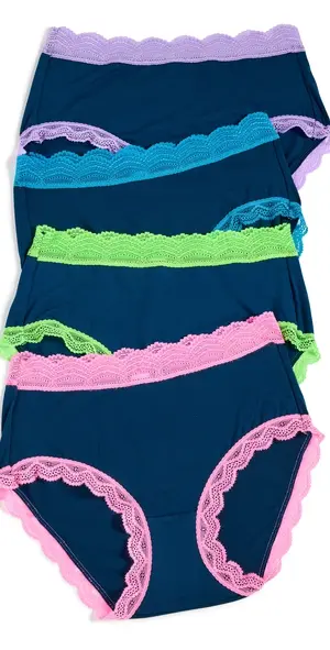 STRIPE & STARE High Rise Knicker Four Pack One-color
