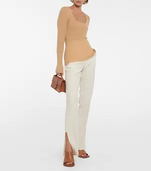 Jacquemus La Maille Dao Ribbed-knit Sweater - Beige