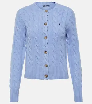 Polo Ralph Lauren Cable-knit Wool And Cashmere Cardigan