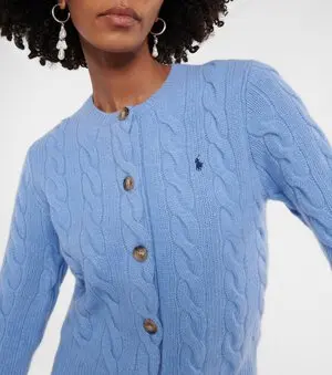 Polo Ralph Lauren Cable-knit Wool And Cashmere Cardigan