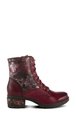 SPRING STEP SHOES Marty-met Bootie - Bordeaux Multi