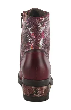 SPRING STEP SHOES Marty-met Bootie - Bordeaux Multi