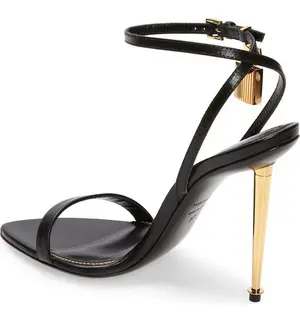 TOM FORD Padlock Pointy Toe Sandal - Black