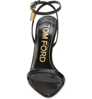 TOM FORD Padlock Pointy Toe Sandal - Black