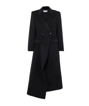 Alexander McQueen Double-breasted Asymmetric Wool-felt Coat