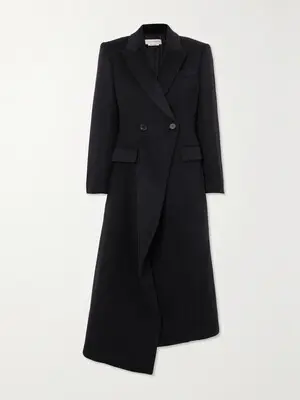Alexander McQueen Double-breasted Asymmetric Wool-felt Coat