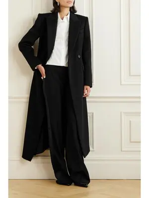 Alexander McQueen Double-breasted Asymmetric Wool-felt Coat