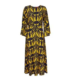 La DoubleJ Patterned Sorella Midi Dress