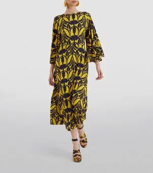 La DoubleJ Patterned Sorella Midi Dress