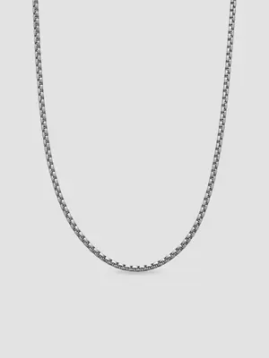 David Yurman Box Chain Necklace In 2.7mm - Titanium