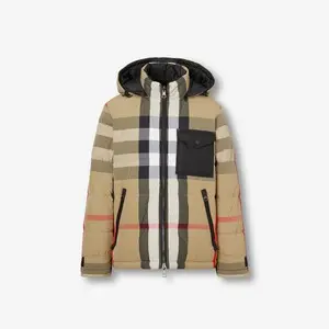 Burberry Reversible Check Puffer Jacket - Archive Beige