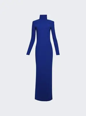 MONOT High Neck Backless Maxi Dress - Blue