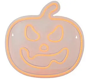 NORTHLIGHT 15' Neon Style Jack-o-lantern Window Silhouette