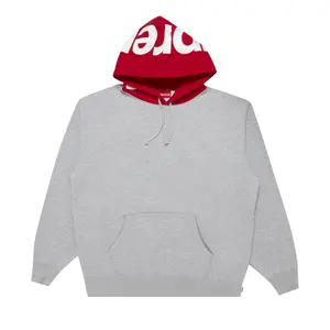Supreme Contrast Hooded Sweatshirt - Grey