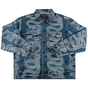 Supreme X Hysteric Glamour Snake Denim Trucker Jacket - Blue