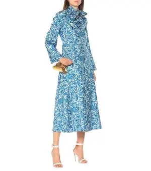 Valentino Garavani Printed Silk-twill Midi Dress