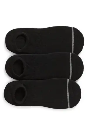 Nordstrom 3-pack Everyday No Show Socks - Black