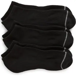 Nordstrom 3-pack Ankle Socks - Black