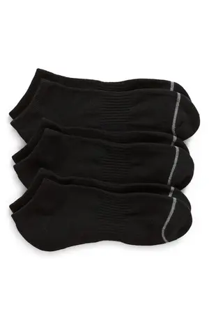 Nordstrom 3-pack Ankle Socks - Black