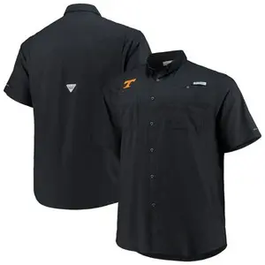 Columbia Tennessee Volunteers Big & Tall Tamiami Omni-shade Button-down Shirt - Black