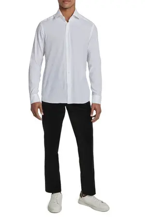 JACK VICTOR Aurelio Cotton & Silk Blend Dress Shirt