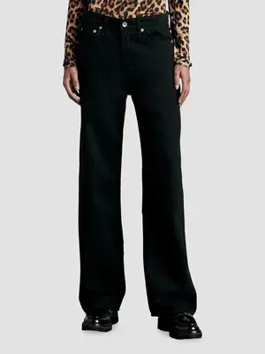 Rag & Bone Featherweight Logan Wide-leg Pant - Black