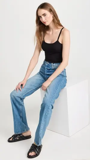 Cotton Citizen Verona Spaghetti Tank - Jet Black