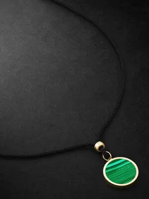Jacquie Aiche Gold And Malachite Pendant Necklace - Green