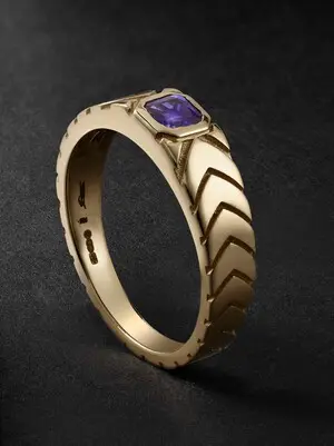 Jacquie Aiche Gold Tanzanite Ring - Purple