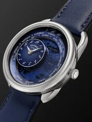 Hermès Arceau Le Temps Voyageur Automatic Stainless Steel Watch